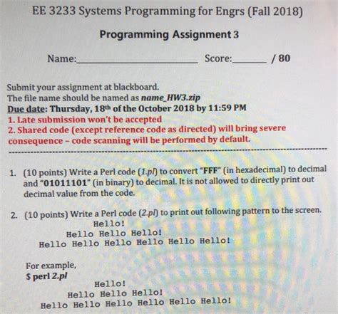 EE 3233 Systems Programming For Engrs Fall 2018 Chegg