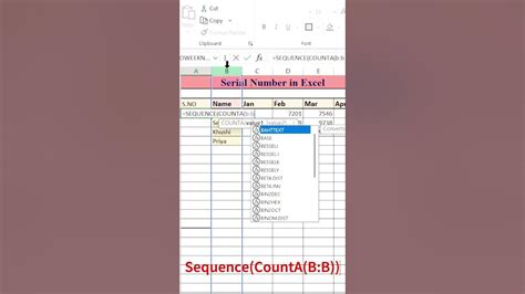 serial number in excel shorts exceltips excelfunctions computertricks microsoft exceltricks