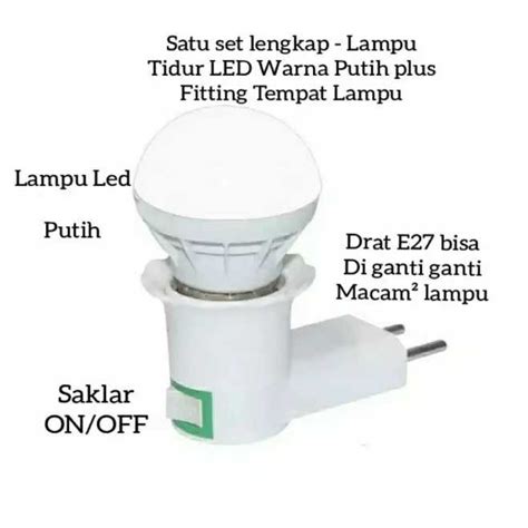 Jual Paket Lampu Tidur Fitting Lampu Tidur Led Putih Jakmall Com