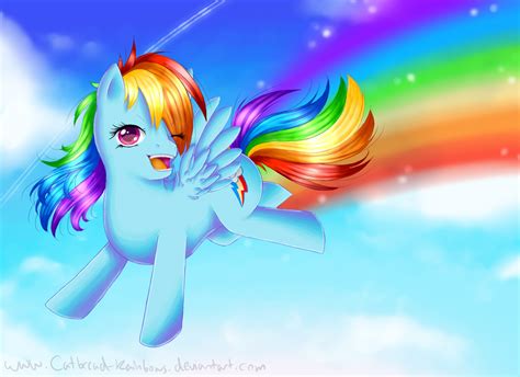 Rainbow Dash Drawn By Catbread Rainbows Bronibooru
