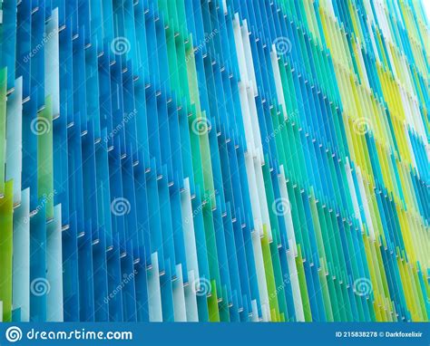 Acrylic Plastic Sheet Interior Vertical Color Yellow Blue Aqua Stock Photo Image Of Interior