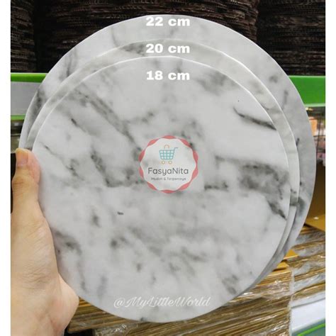 Jual Alas Kue Tart Tatakan Marble Cake Board Marbel Marmer Bulat
