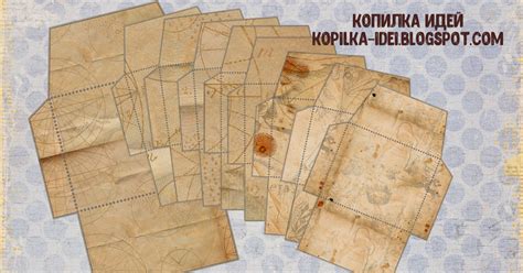 Винтажные конверты📧 Шаблоны для печати