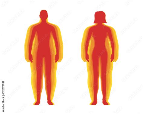 Bmi Classification Measurement Infographic Set Concept Man And Woman