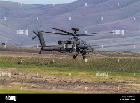 U S Army Ah 64e Apache Helicopter Pilots Assigned To 16th Combat Aviation Brigade 7th