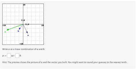 Solved Write X As A Linear Combination Of A And B X A B Chegg Com