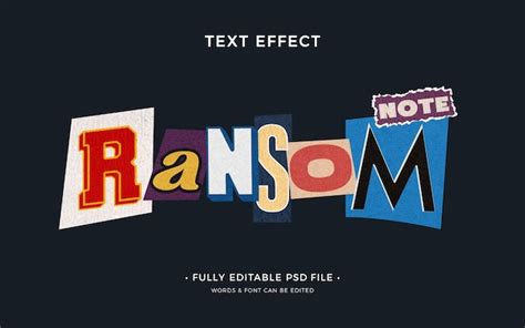 Premium Psd Ransom Note Text Effect