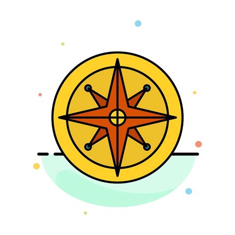 Compass Location Navigation Navigator Position Abstract Flat Color Icon Template 14335378 Vector