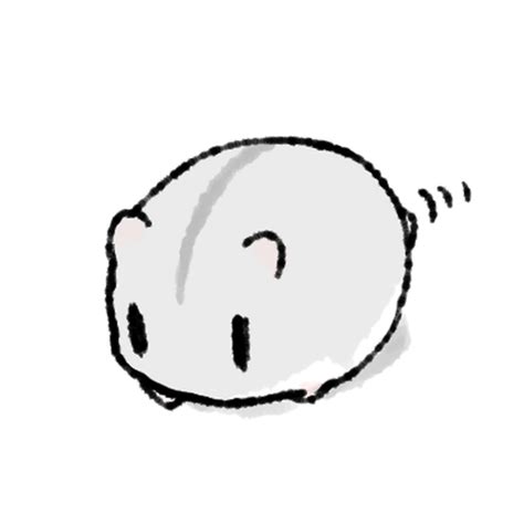 歩いている・潰れているジャンガリアンハムスターのイラスト4種 ゆるいそざいcom