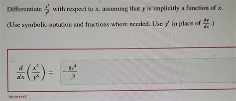 Solved Differentiate Y X With Respect To X Assuming That Y Chegg Com