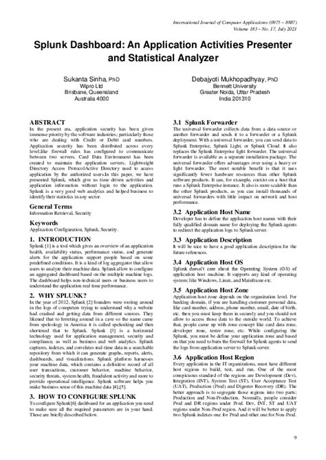 Pdf Splunk Dashboard An Application Activities Presenter And Statistical Analyzer Sukanta