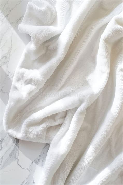 White Fabric Close Up With Subtle Pattern Gray Background Reveals