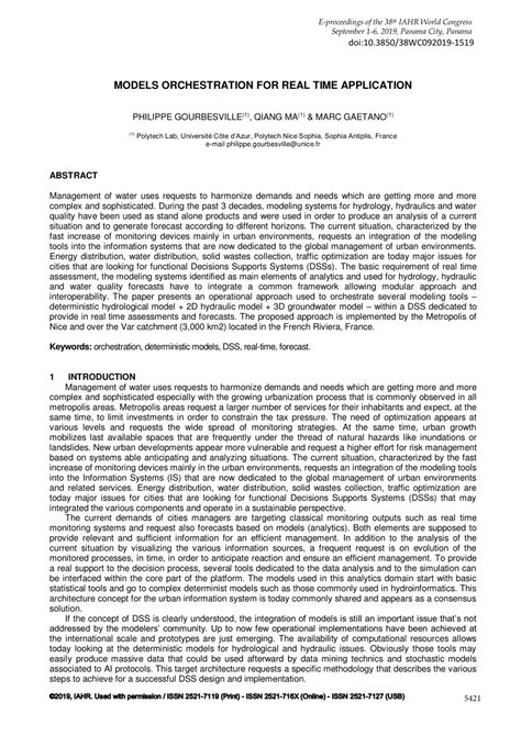 Pdf Models Orchestration For Real Time Application