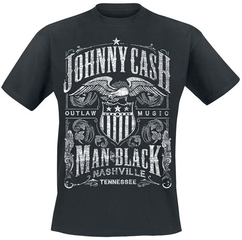 Johnny Cash Outlaw Music T Shirt Black In T Shirts From Mens Clothing
