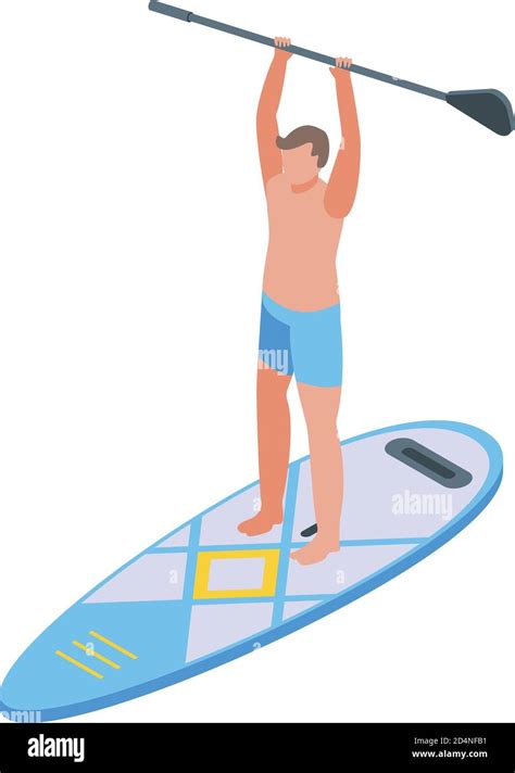 Stand Up Paddling Stock Vector Images Alamy