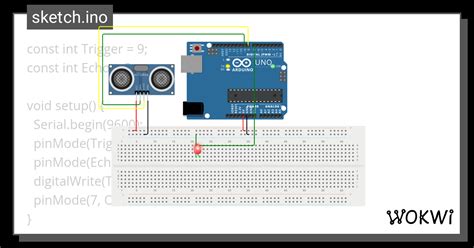 Sensor Ultrasonico Wokwi ESP32 STM32 Arduino Simulator
