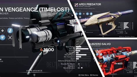 Destiny 2 Rocket Launcher Tier List Deltias Gaming