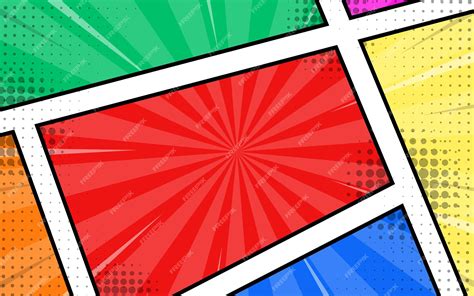 コミック漫画の遊び心のあるベクトル背景デザイン プレミアムベクター