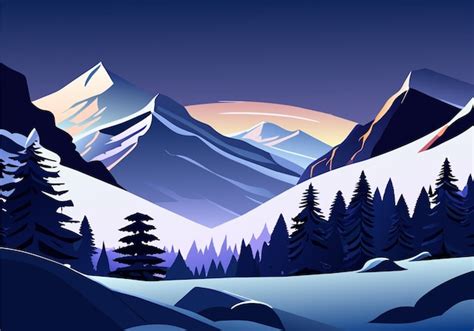 Vecteurs et illustrations de Fond ecran neige montagne en téléchargement gratuit Freepik
