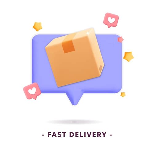 Premium Vector 3d Vector Popup Chat Message Bubble Cardboard Box
