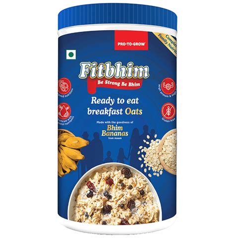 Pro To Grow Fitbhim Oats Ready To Eat Breakfast Cereal Made With Bhim