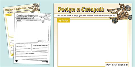 Design A Catapult Worksheet Teacher Made Twinkl