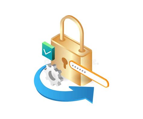 Flat Isometric 3d Flat Illustration Of Security Password Stock Illustration Illustration Of