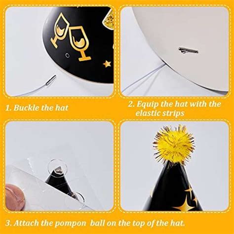 Jual 26 Pcs 50th Birthday Party Decoration Glasses And Hats Kits Black