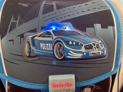 Step By Step Schulranzen Set Schule Mappe Polizei Blaulicht In