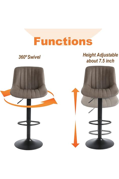 Youhauchair Bar taburesi 2 li set döner bar taburesi arkalıklı