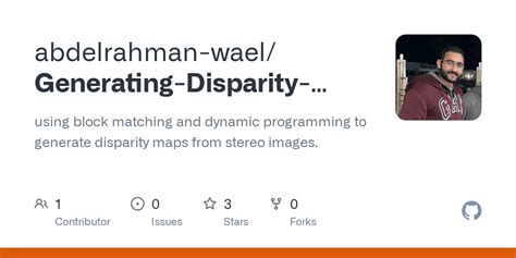 github abdelrahman wael generating disparity maps from stereo images