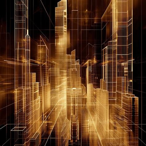Premium Photo Abstract Cityscape Technology Background