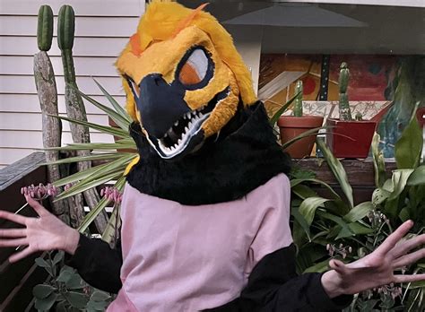 Dino Mask Premade Orange Weaver Themed Mq Etsy Australia