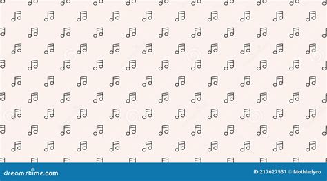 Music Notes Seamless Pattern Vector Background Stock Vector