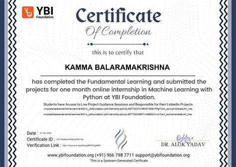 Balaramakrishna Kamma On Linkedin Machinelearning Ybifoundation