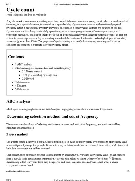 Cycle Count Wikipedia The Free Encyclopedia Pdf Service