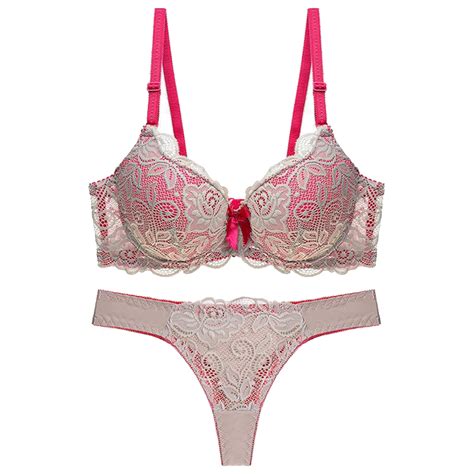 Bralettes For Women Thin Cup Lace Colorblock Bra Set Shaped Push Up