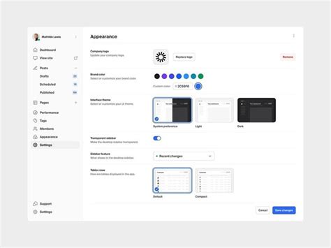 Appearance Settings — Untitled Ui In 2024 Web Design Ui Design