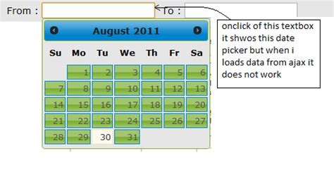Jquery Datetime Picker Is Not Working After Jquery Ajax Called Stack Overflow