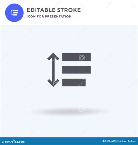 Line Spacing Icon Vector Filled Flat Sign Solid Pictogram Isolated On