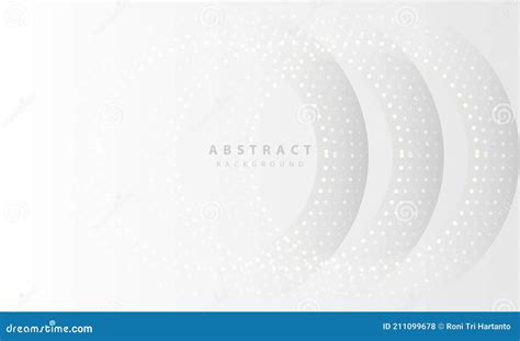 Abstract 3d Circle Papercut Layer White Background Elegant Circle