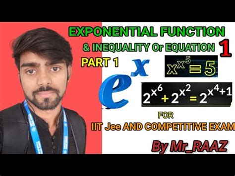 Exponential function//Exponential equation//Exponential Inequality// part=1 - YouTube