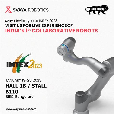 Svayarobotics Imtex2023 Collaborativerobots Makeinindia Biec