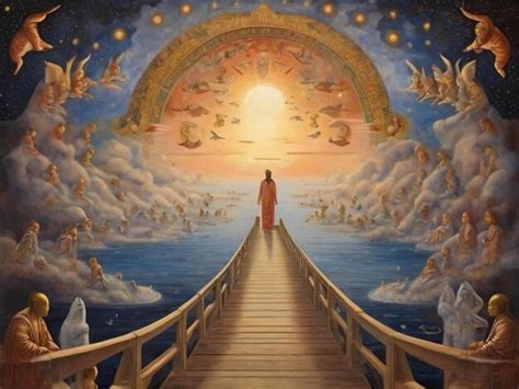 Bridge To Celestial Beings Premium Ai Generated Image