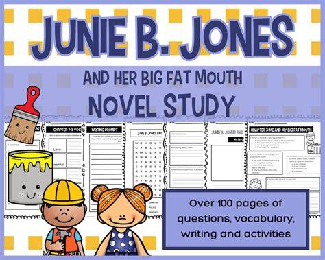 Novel Study Of Junie B Jones And Her Big Fat Mouth Reading Companion