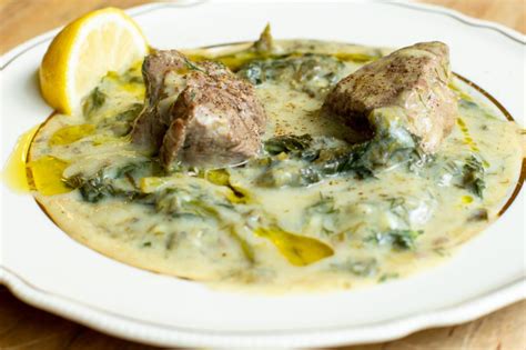 Lamb Fricassee Greek Style Lamb And Greens In Avgolemono Sauce
