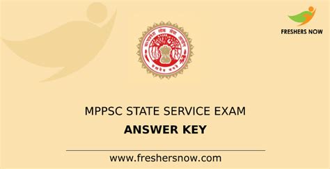 MPPSC State Service Prelims Answer Key PDF Out