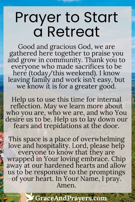 8 Joyful Prayers For A Good Retreat Grace And Prayers