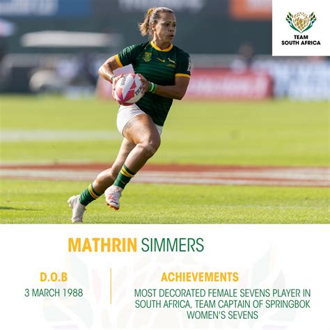 Team Meet Mathrin Simmers 🏉🔥 The Captain Of The Springbok Womens Sevens And The Most