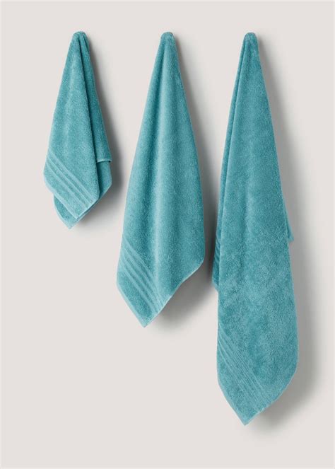 Blue 100 Egyptian Cotton Towels Matalan